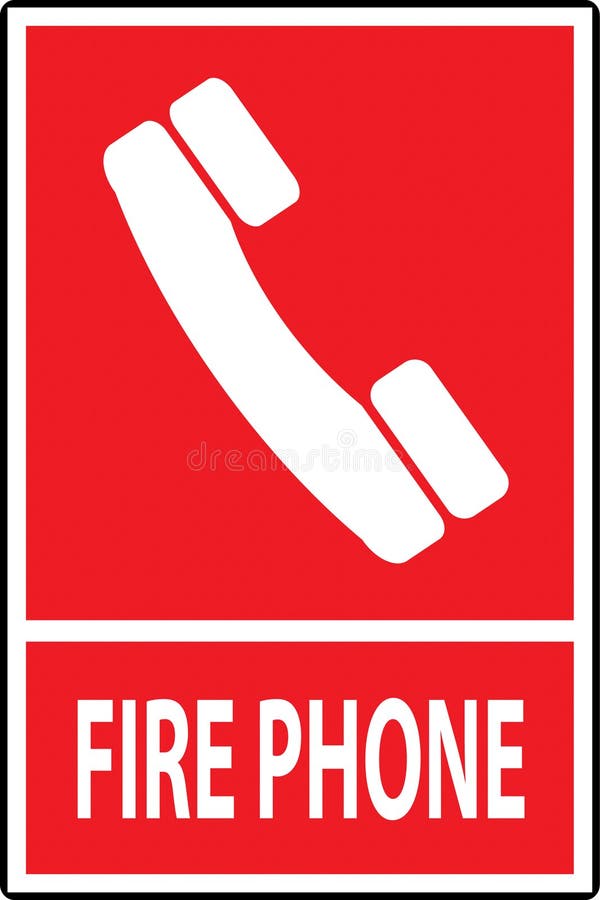 Fire Phone Symbol Sign, Vector Illustration, Isolate on White ...