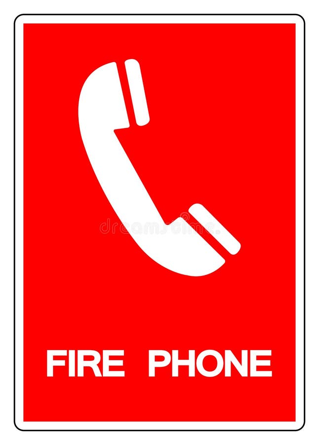 Fire Phone Symbol Sign, Vector Illustration, Isolate on White ...