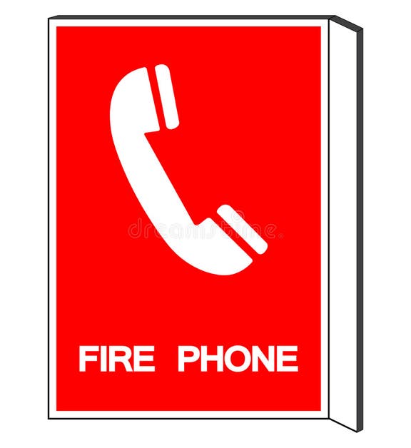Fire Phone Symbol Sign, Vector Illustration, Isolate on White ...