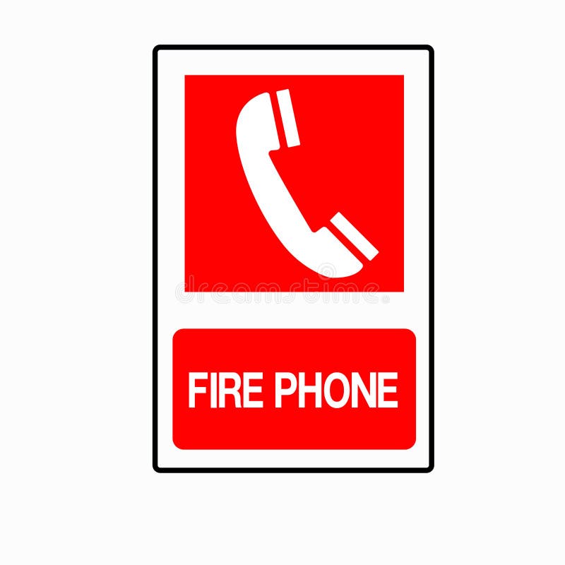 Fire Phone Symbol Sign, Vector Illustration, Isolate on White ...