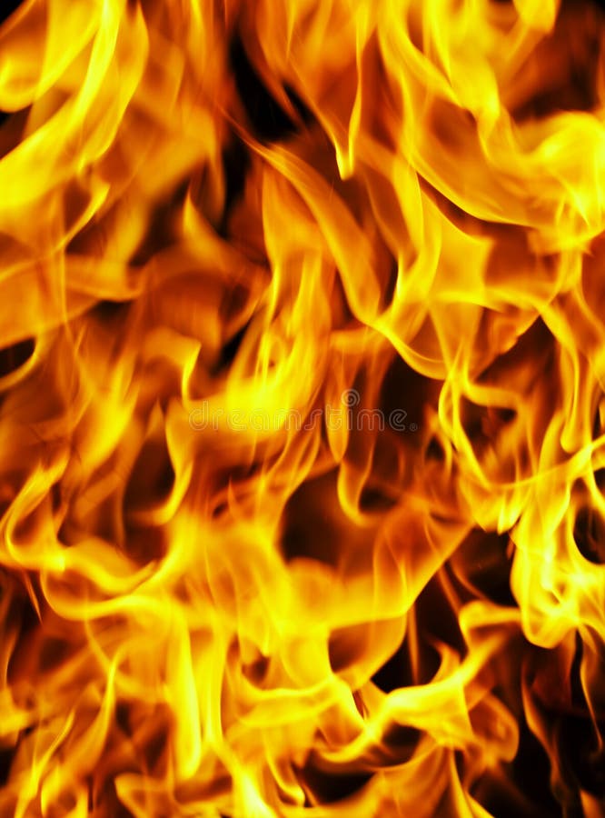 Fire Photo on a Black Background Stock Photo - Image of yellow, black ...