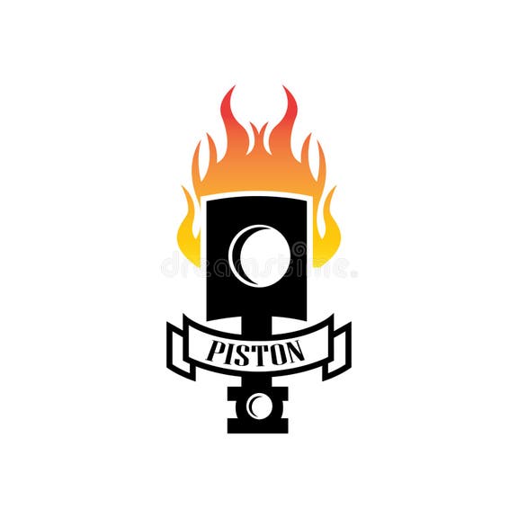 Fire Piston Logo Company Vector Design Illustration Stock Vector ...