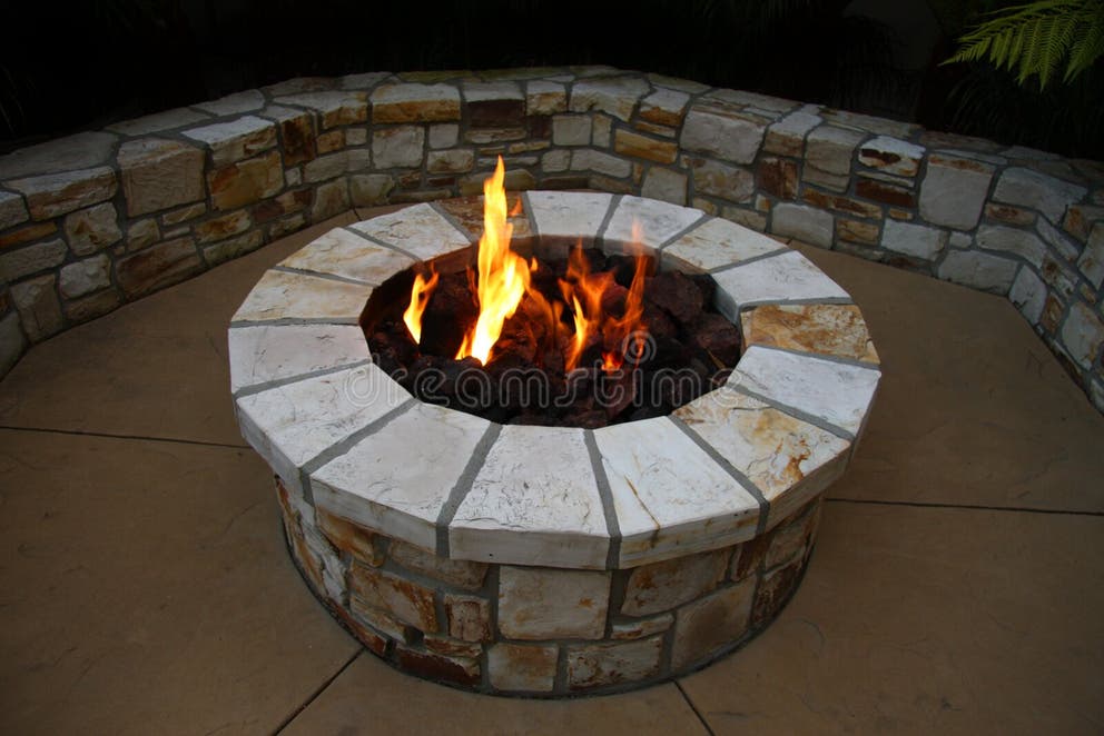 Fire pit stock photo. Image of garden, entertainment, round - 9036792