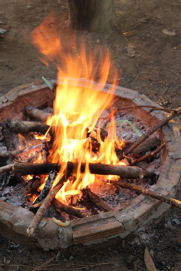 Fire pit stock image. Image of ablaze, bonfire, orange - 50744259