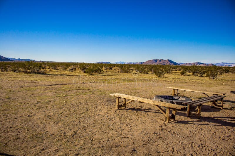 Fire Pit in the Desert stock photo. Image of mountain - 130808602