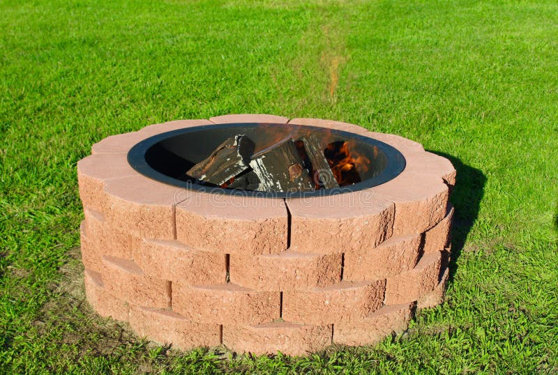 Fire Pit stock image. Image of backyard, fire, handmade - 95641119