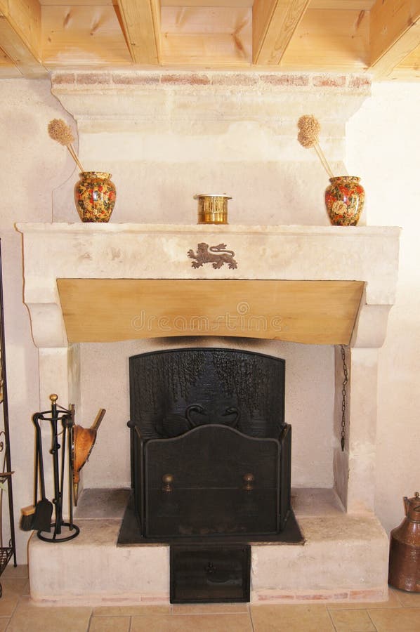 Fire place stock photo. Image of home, companion, basket - 26429804