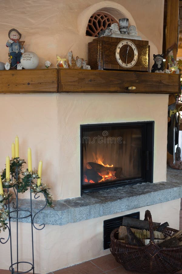 Fire place in living room stock image. Image of inspiration - 79983137