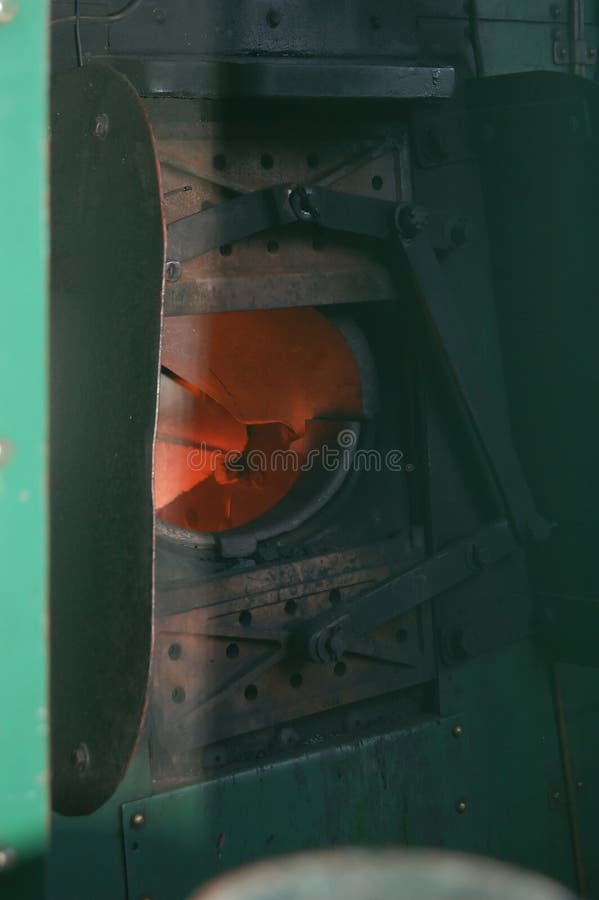 Fire Place in Steam Train stock photo. Image of wheels - 12949942