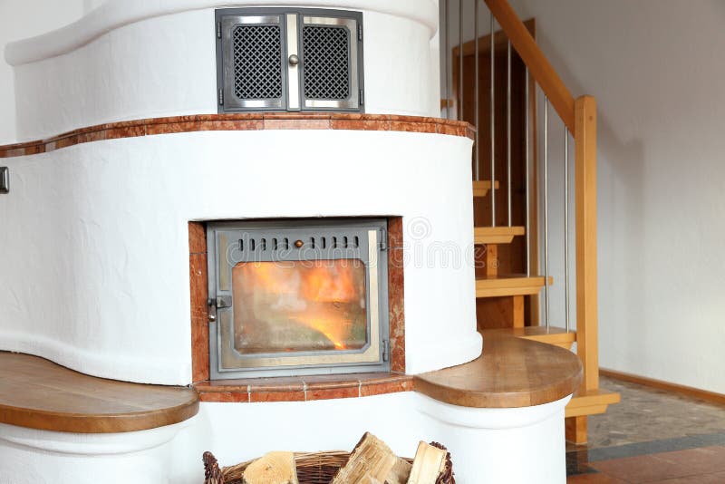 A Fire Place with Fire Wood Stock Image - Image of indoors, fire: 147187973