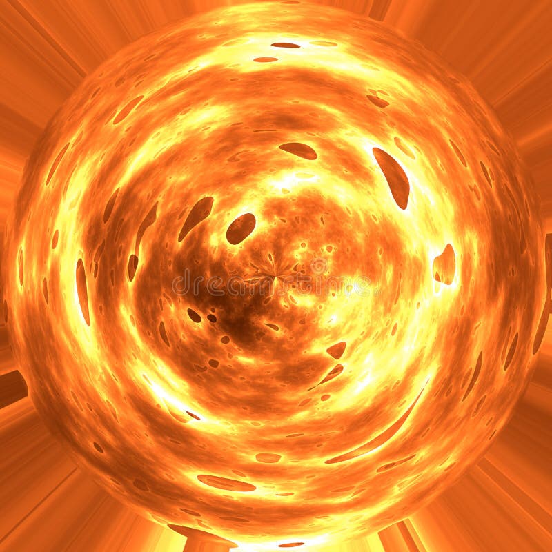 Fire planet (blue) stock illustration. Illustration of light - 486313