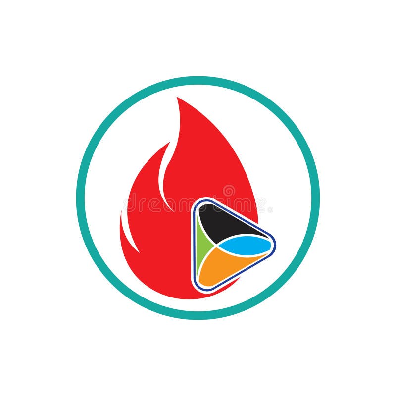 Fire and Play Button Logo Design Template Stock Vector - Illustration ... Fire and Play Button Logo Design Template Stock Vector - Illustration ...