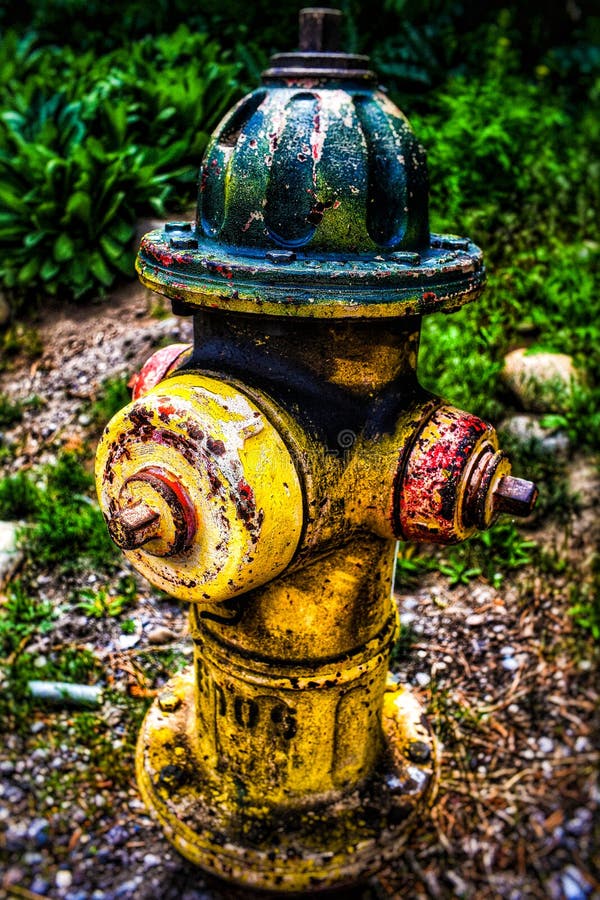 Hydrant on a Colorful, Illuminated Street in a Historic Style Stock ...