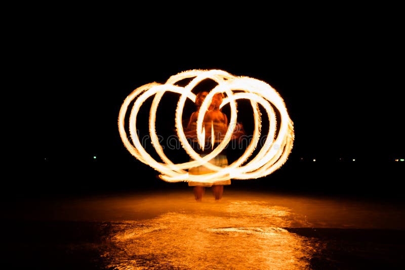Fire poi show editorial photography. Image of heat, sparks - 245443682