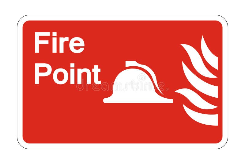 Symbol Fire Point Symbol Sign on White Background,vector Illustration ...
