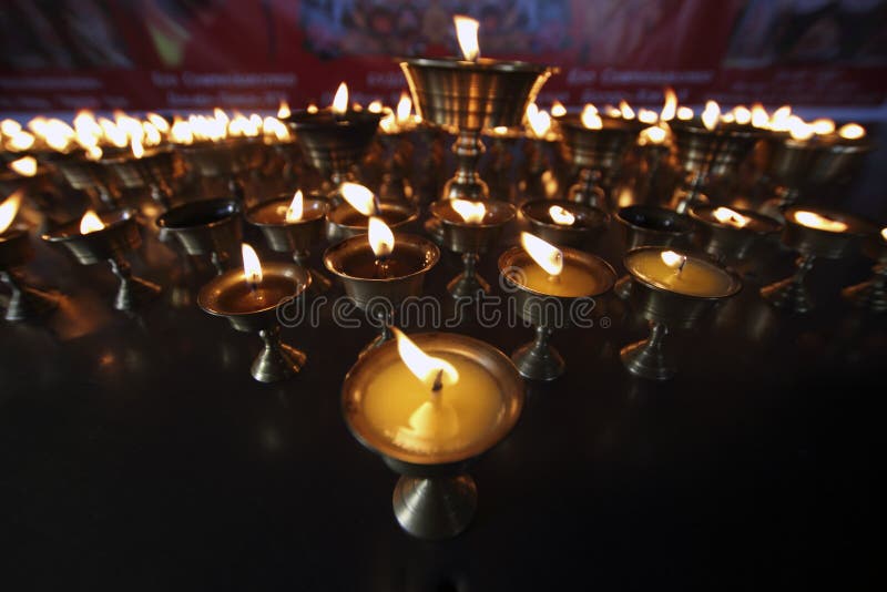 Fire of the prayers stock photo. Image of candle, ensemble - 16288608