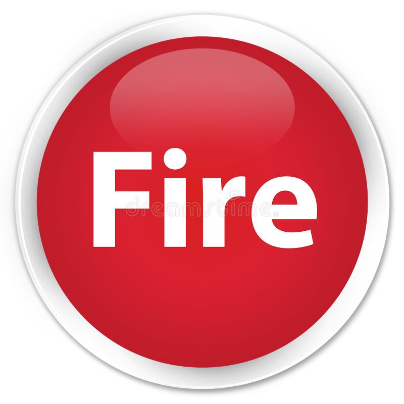 Fire Premium Red Round Button Stock Illustration - Illustration of ...