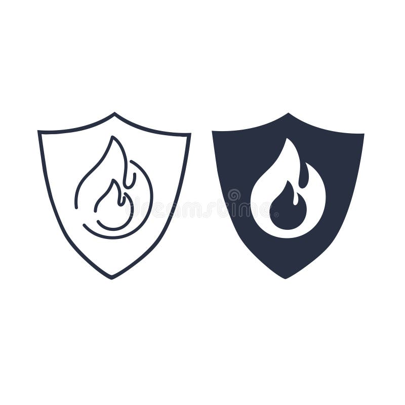 Fire protection icon stock illustration. Illustration of bonfire ...