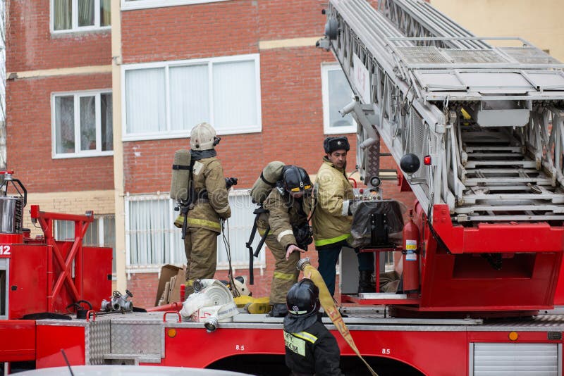 Fire Protection Machine. Russia, Ufa - March 13 2016. Editorial Image ...