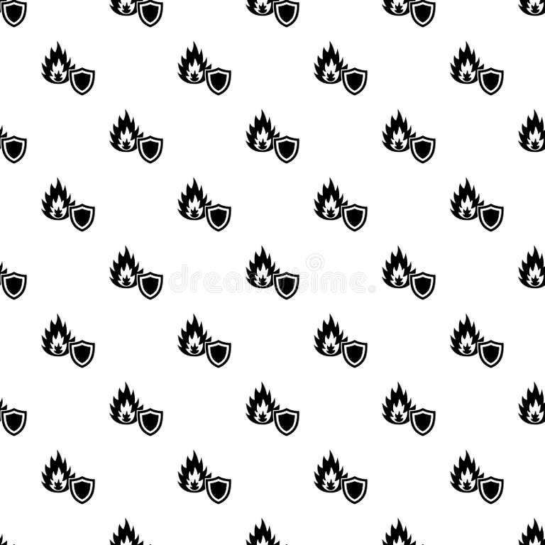 Fire Protection Pattern Vector Seamless Stock Vector - Illustration of ...