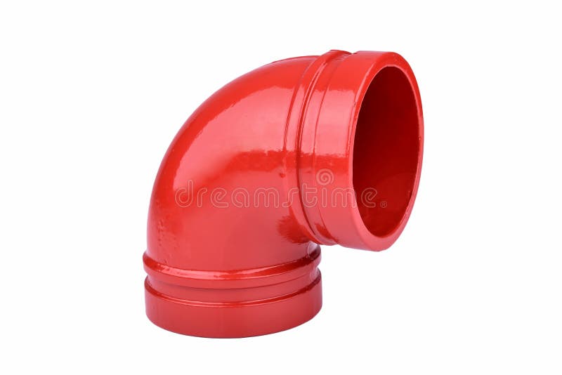 Red fire protection pipe stock photo. Image of pipe - 124113230