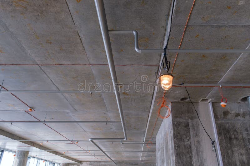 Fire Protection System, Sprinkler Fire Pipeline Installation Under ...