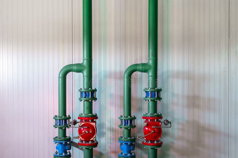 Fire Protection System in a Warehouse Stock Photo - Image of pressure ...