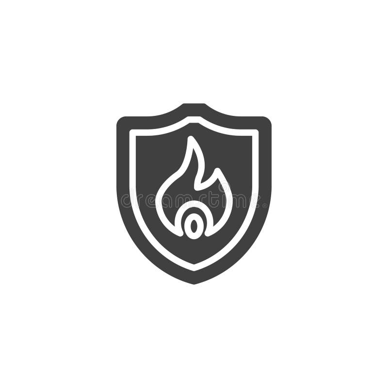 Fire Protection Vector Icon Stock Vector - Illustration of flat, heat ...