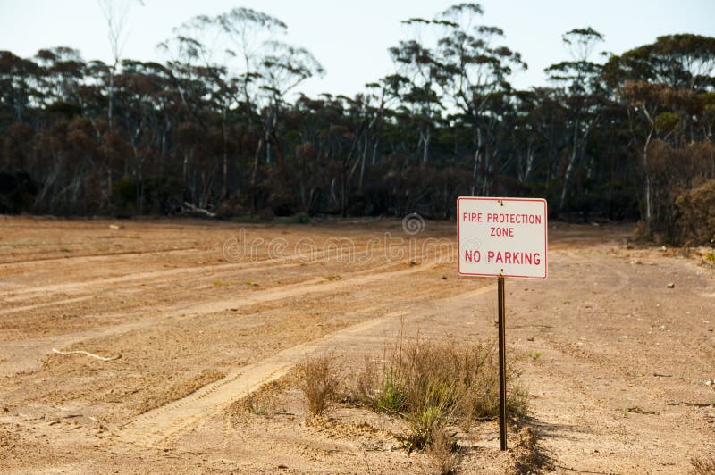 Fire Protection Zone Sign stock image. Image of burnt - 127511315
