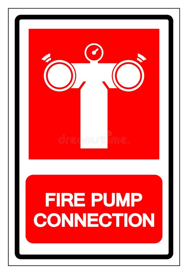 Fire Pump Connection Symbol Sign ,Vector Illustration, Isolate on White ...