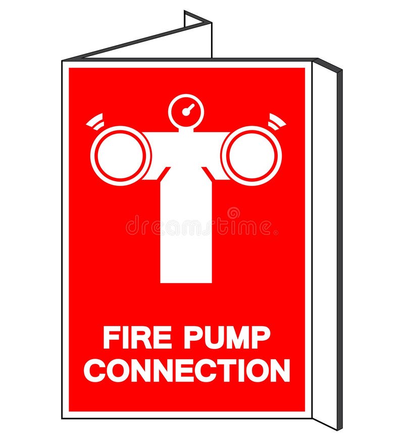 Fire Pump Connection Symbol Sign ,Vector Illustration, Isolate on White ...