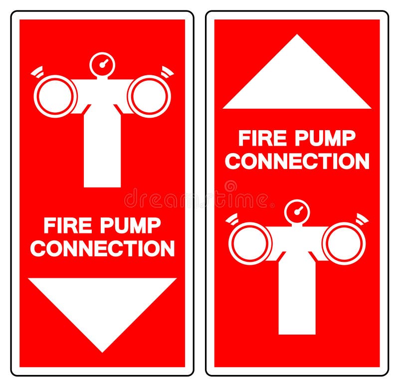 Fire Pump Connection Symbol Sign ,Vector Illustration, Isolate on White ...