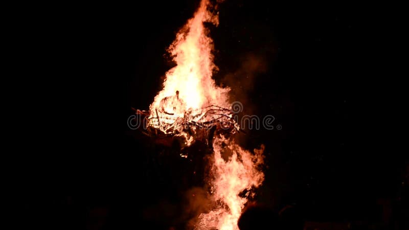 Fire Pyre, Burning Witch, Tree Branch Campfire Bonfire Flame Stock ...