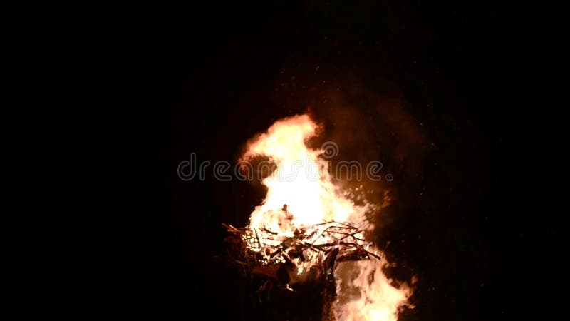 Fire Pyre, Burning Witch, Tree Branch Campfire Bonfire Flame Stock ...