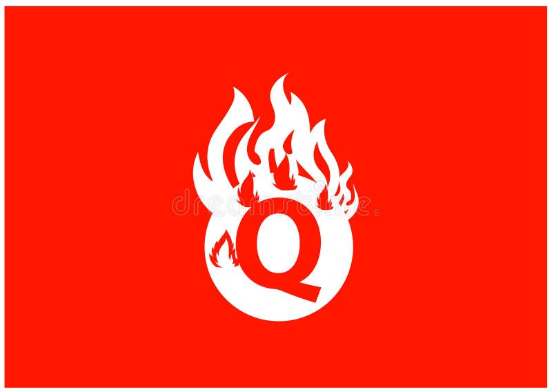 Fire Q Letter Logo and Icon Design Template Stock Vector - Illustration ...