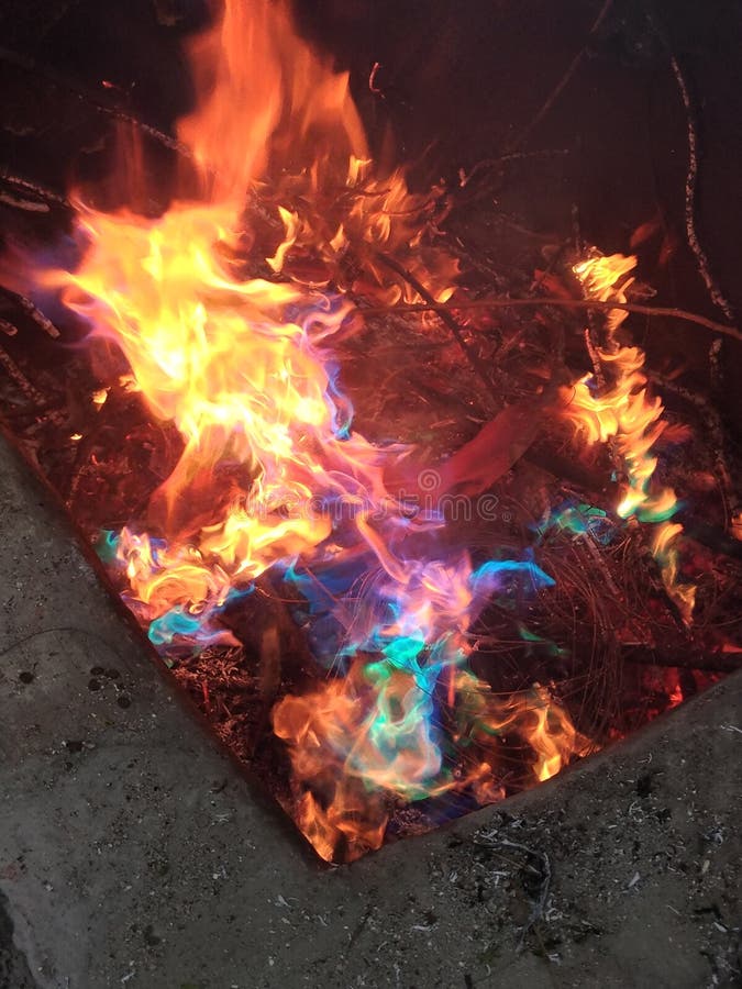 Fire Rainbow stock photo. Image of fire, flame, real - 96496166