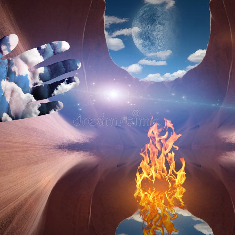 Creation of Fire stock illustration. Illustration of hope - 166425504