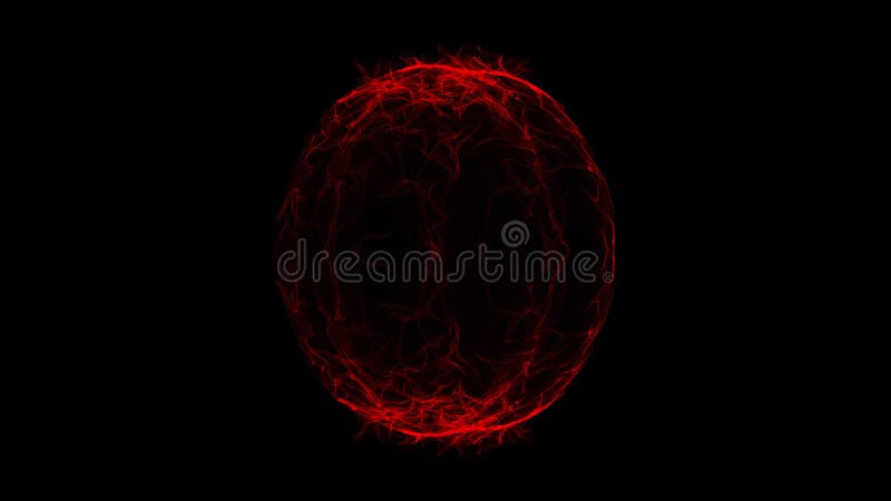 Fire Red Energy Ball Effect Aura Glow Spin. 3d Rendering Stock ...