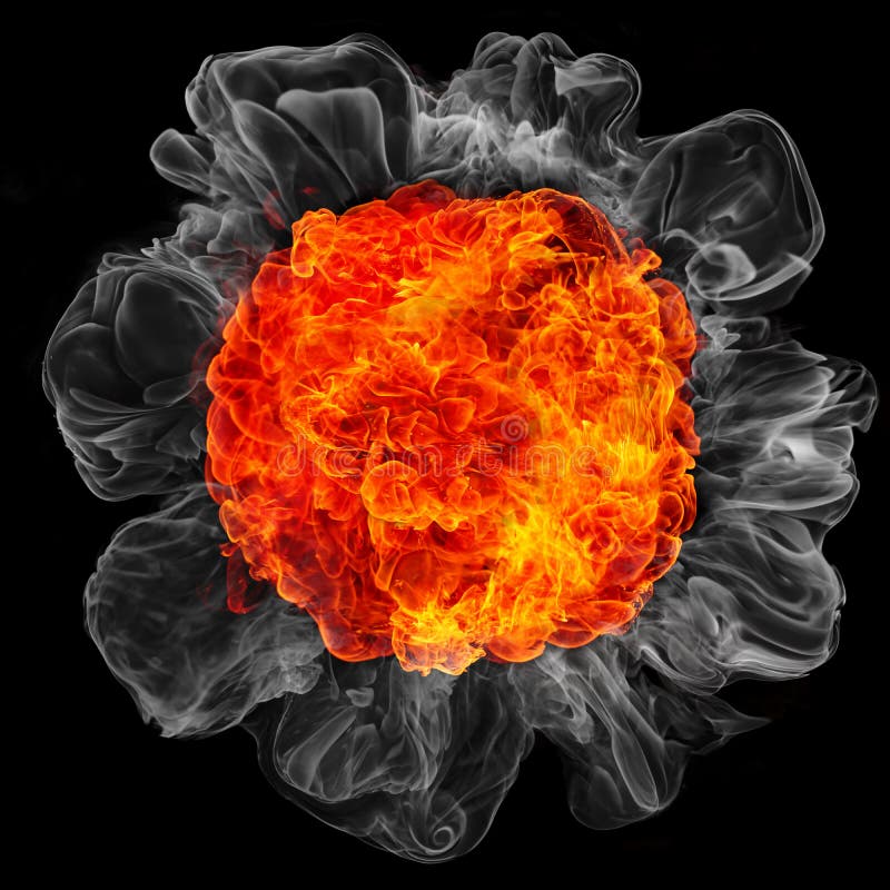 Fire - a Ring Created by the Flame and Large Burning Flames Stock Photo ...