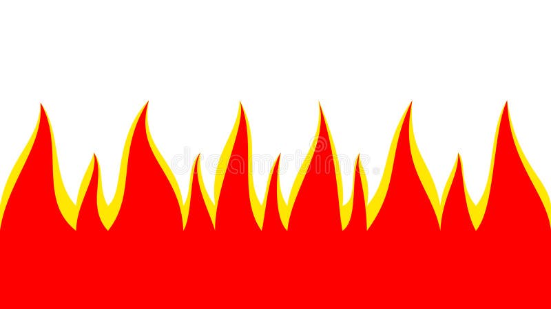 Fire Red Isolate, Illustration, Cartoon Stock Illustration ...