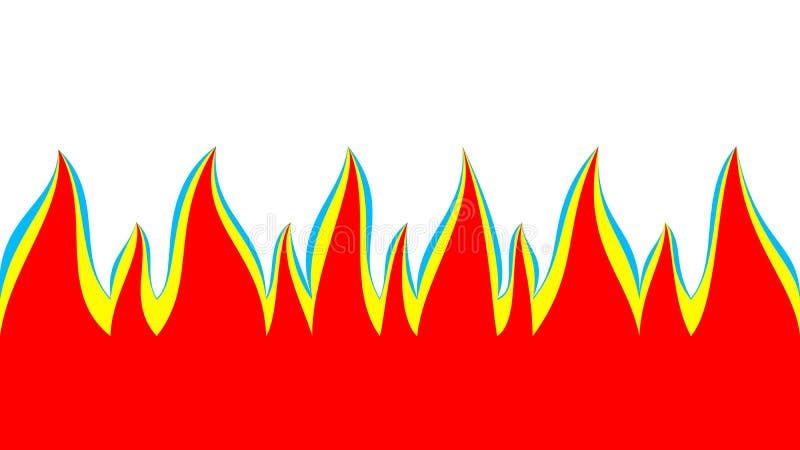 Fire Red Isolate, Illustration, Cartoon Stock Illustration ...