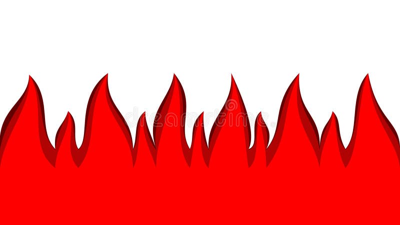 Fire Red Isolate, Illustration, Cartoon Stock Illustration ...