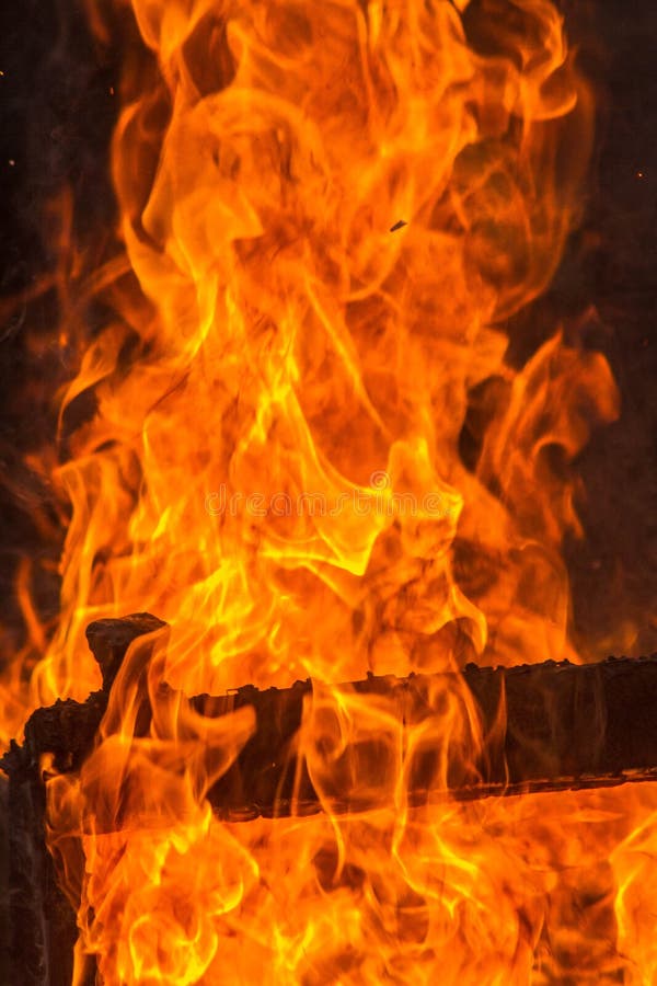 Fire stock photo. Image of landscape, ground, fire, heat - 95294574