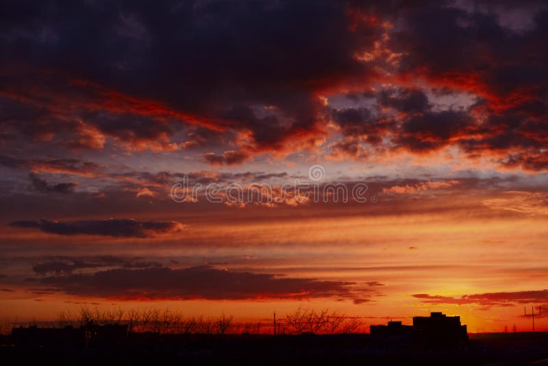 Fire Red Orange Clouds Sky Texture Background Stock Image - Image of ...