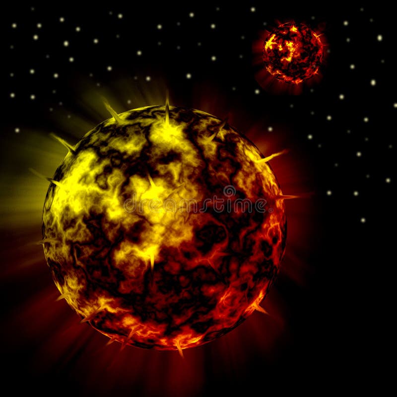 Planet Explosion - Universe Exploration Stock Illustration ...