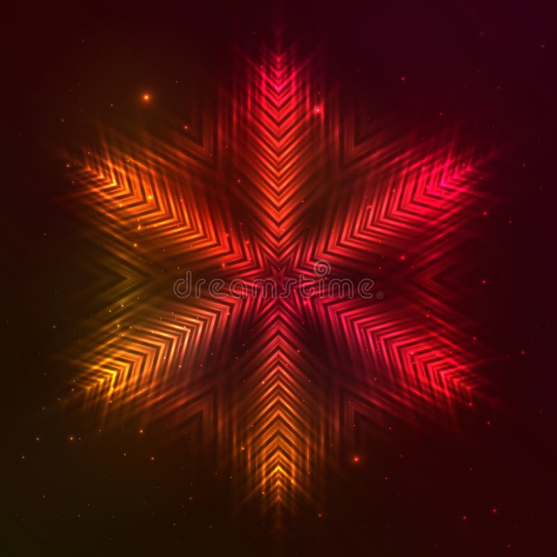 Flaming Star On Abstract Decoration Isolated Stock Vector ...