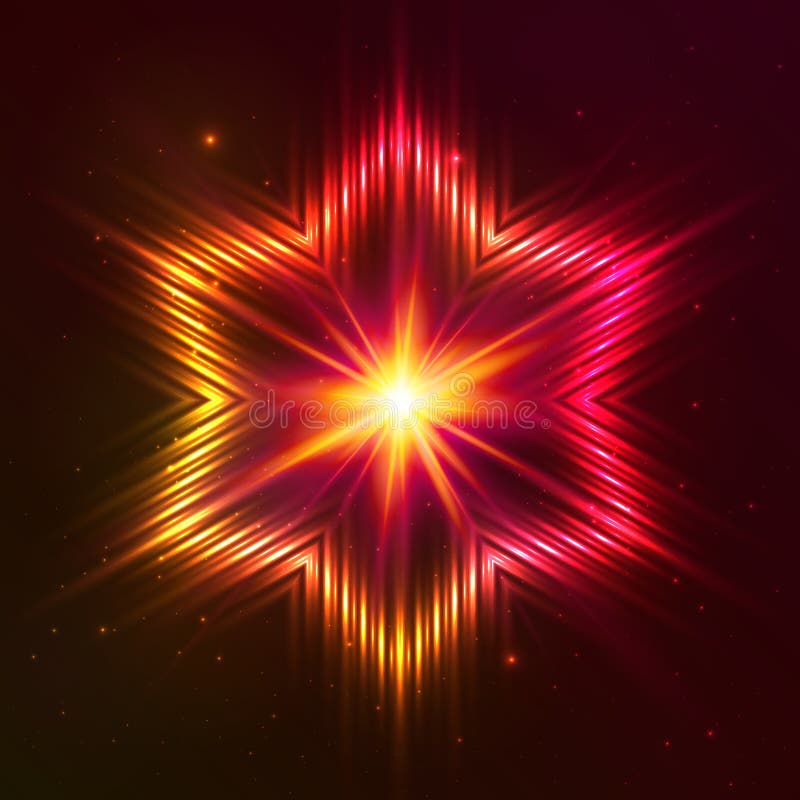 Fire red vector star stock vector. Illustration of flake - 41353707