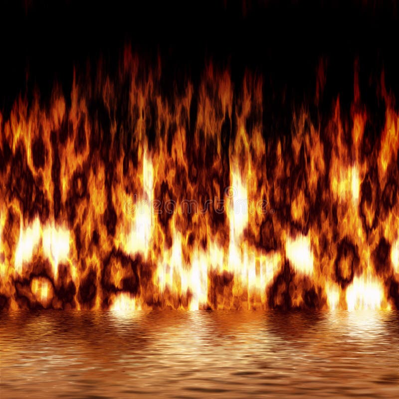 Fire with reflection stock illustration. Illustration of move - 1195618