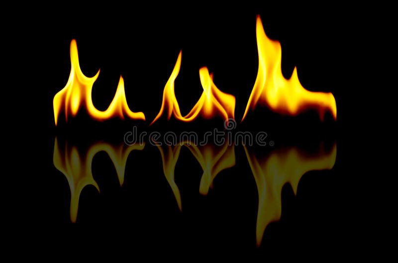 Fire with reflection stock photo. Image of fantasy, fire - 43146596
