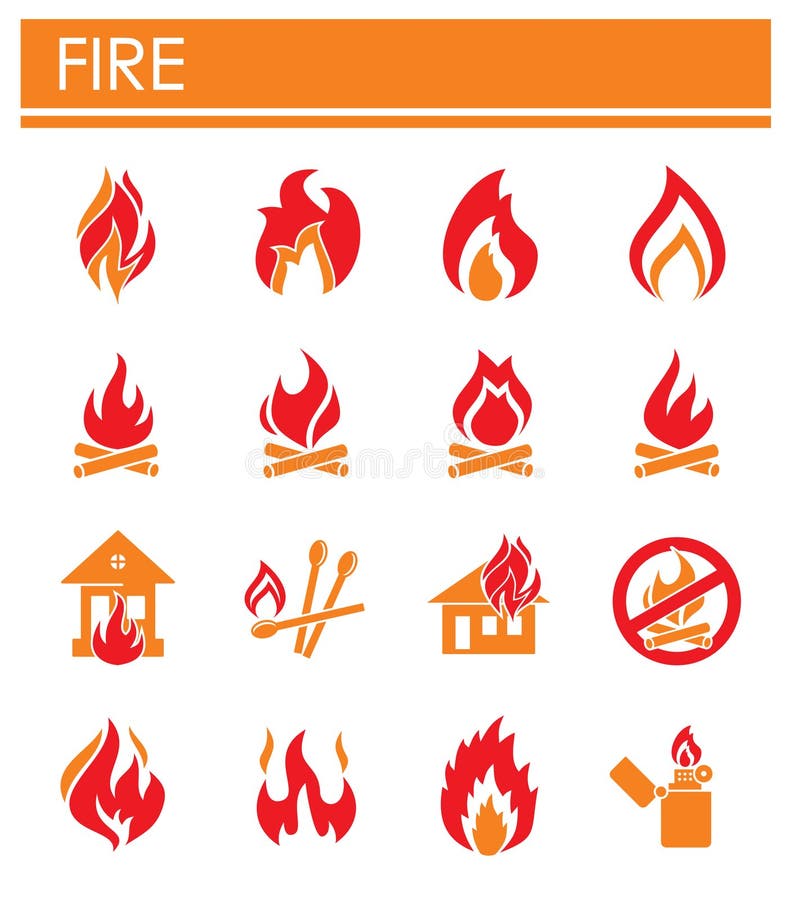 Fire Related Icon on Background for Graphic and Web Design. Creative ...